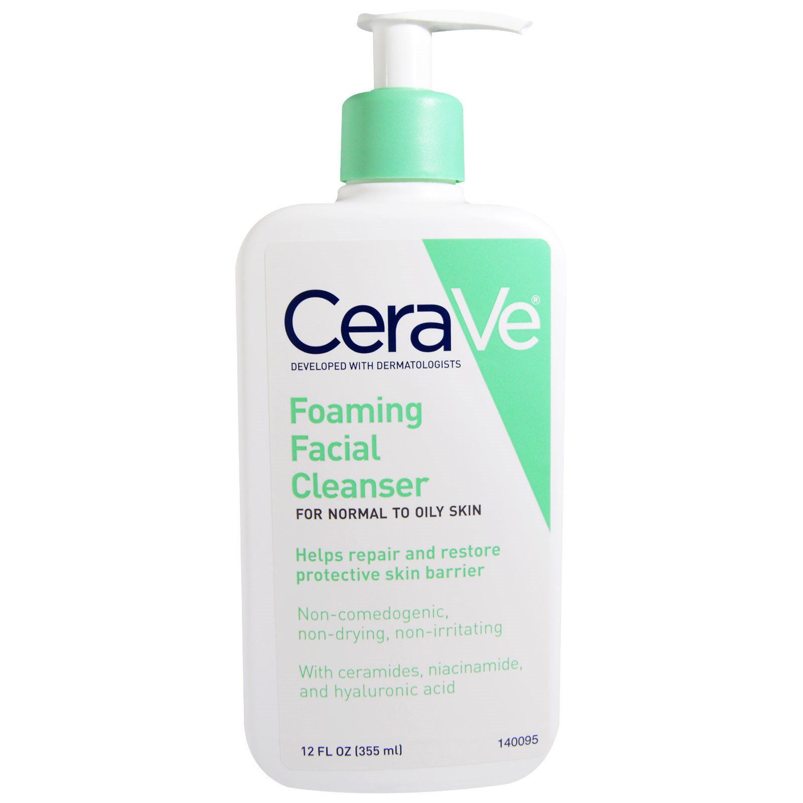 CeraVe Foaming Facial Cleanser For Normal To Oily Skin 12 Oz 355 Ml CeraVe Foaming Facial Cleanser For Normal To Oily Skin 12 Oz 355 Ml